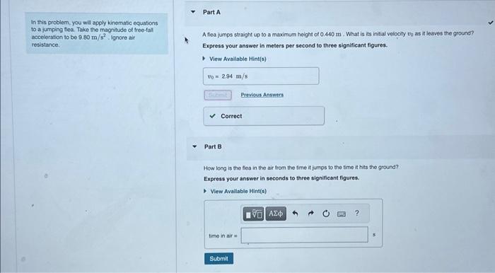 Solved In this problem, you will apply kinematic equations | Chegg.com