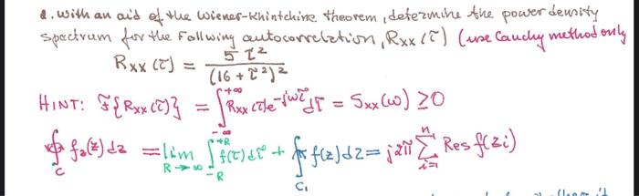 Solved please solve below problem using Cauchy's Residue | Chegg.com