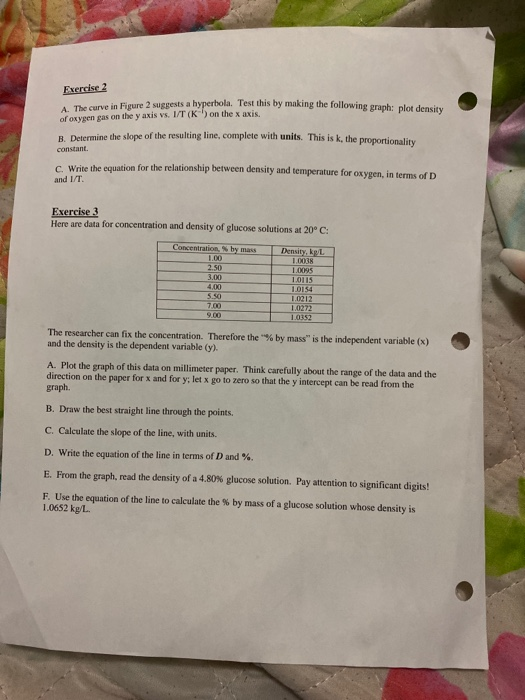 Chemistry 101 1-GRAPHS AND GRAPHING In many | Chegg.com