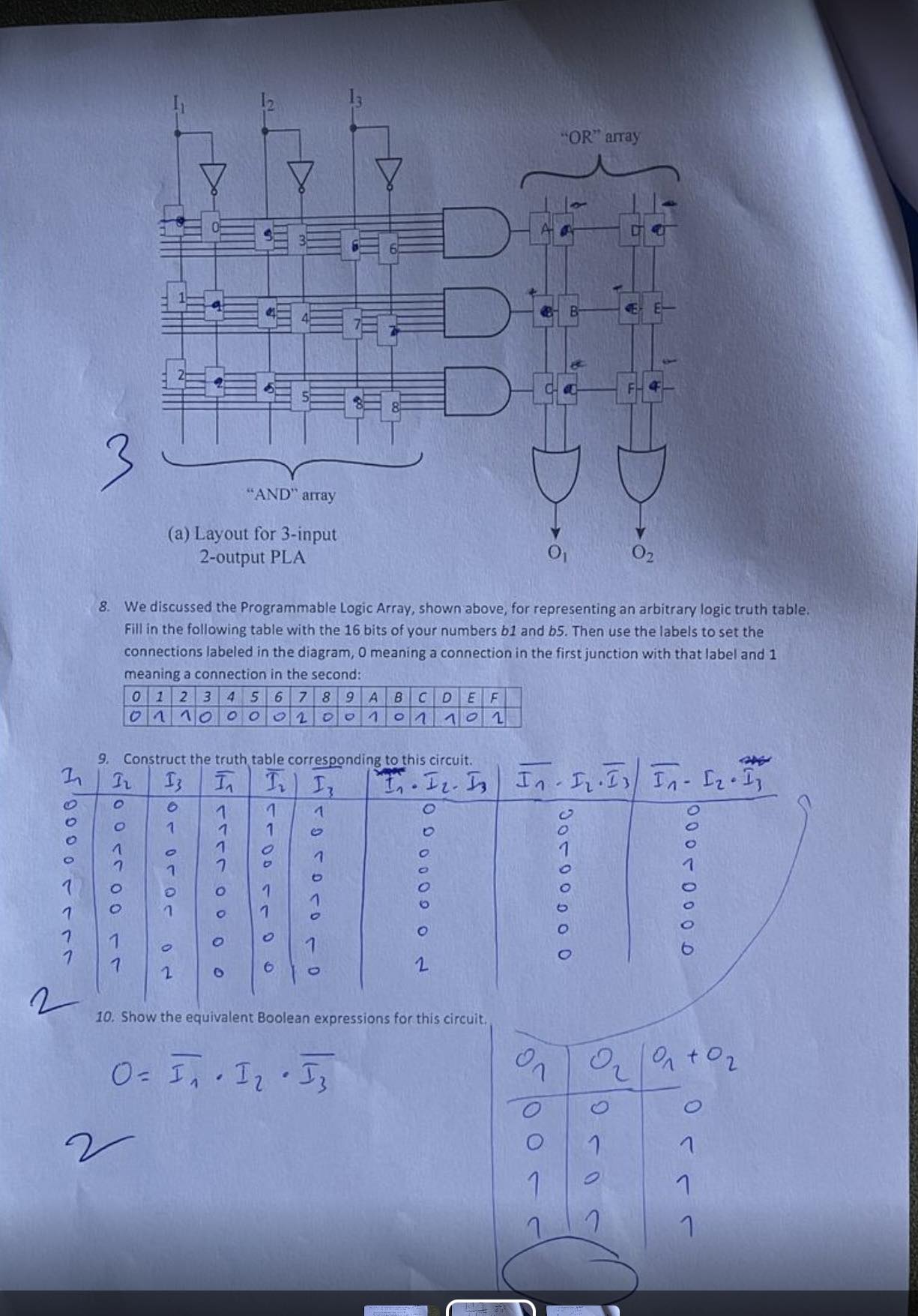 Solved We discussed the Programmable Logic Array, shown | Chegg.com