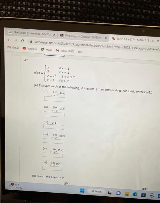 Solved Let G X ⎩⎨⎧x32−x2x−1 If X