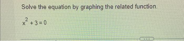 Solved Solve the equation by graphing the related function. | Chegg.com