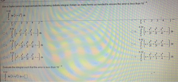 Solved Use a Taylor series to approximate the following | Chegg.com