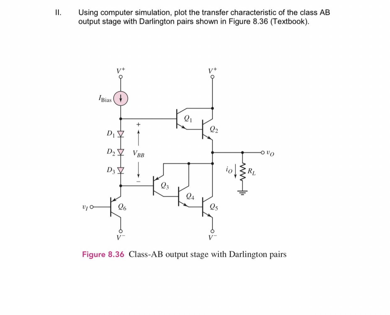 Solved II. ﻿Using computer simulation, plot the transfer | Chegg.com