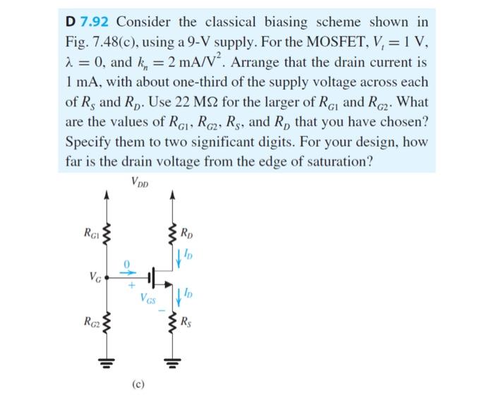 Solved consider that classical biasing scheme shown in fig. | Chegg.com
