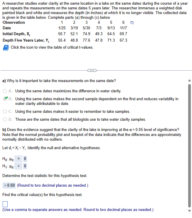 Solved How to ﻿find the critical values . | Chegg.com