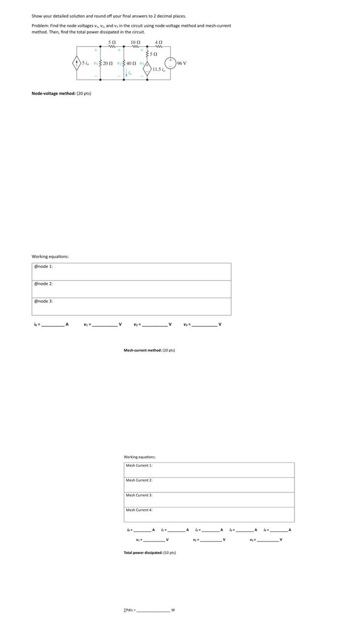 Solved Show your detailed solution and round off your final | Chegg.com