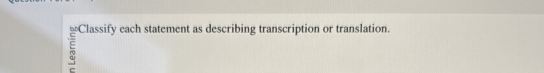 Solved ?an ﻿Classify each statement as describing | Chegg.com