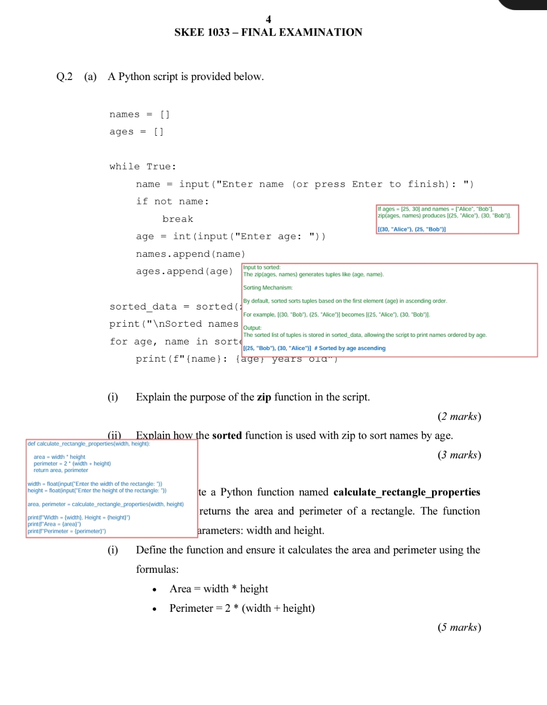 Solved (a) ﻿A Python script is provided below.If ages | Chegg.com