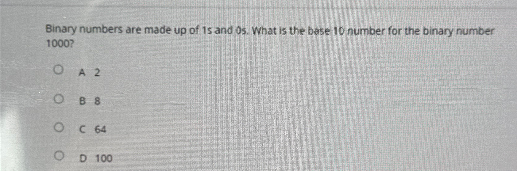 Solved Binary numbers are made up of 15 ﻿and 0 ﻿s. ﻿What is | Chegg.com