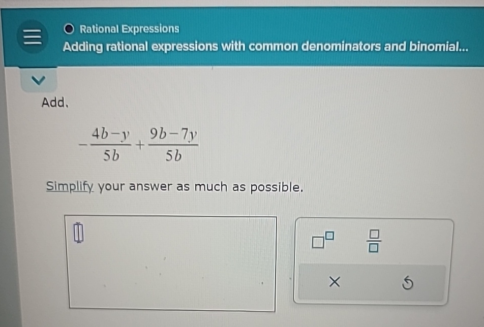 Solved Rational ExpressionsAdding rational expressions with | Chegg.com