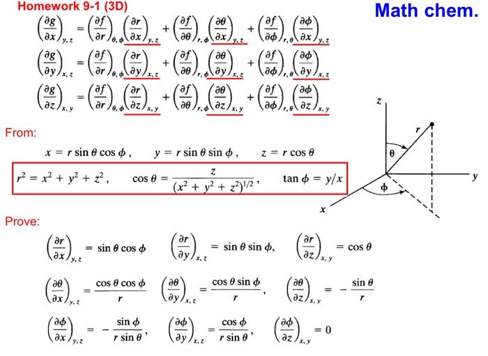 Solved Homework 9-1 (3D) Math chem. | Chegg.com