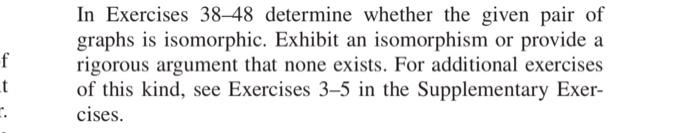 Solved In Exercises 38-48 determine whether the given pair | Chegg.com