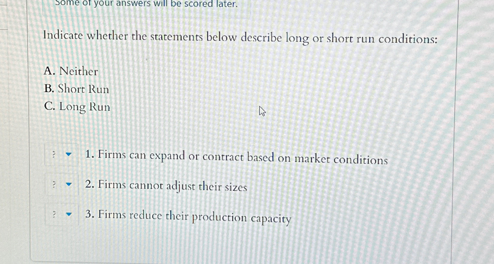 Solved .Indicate whether the statements below describe long | Chegg.com