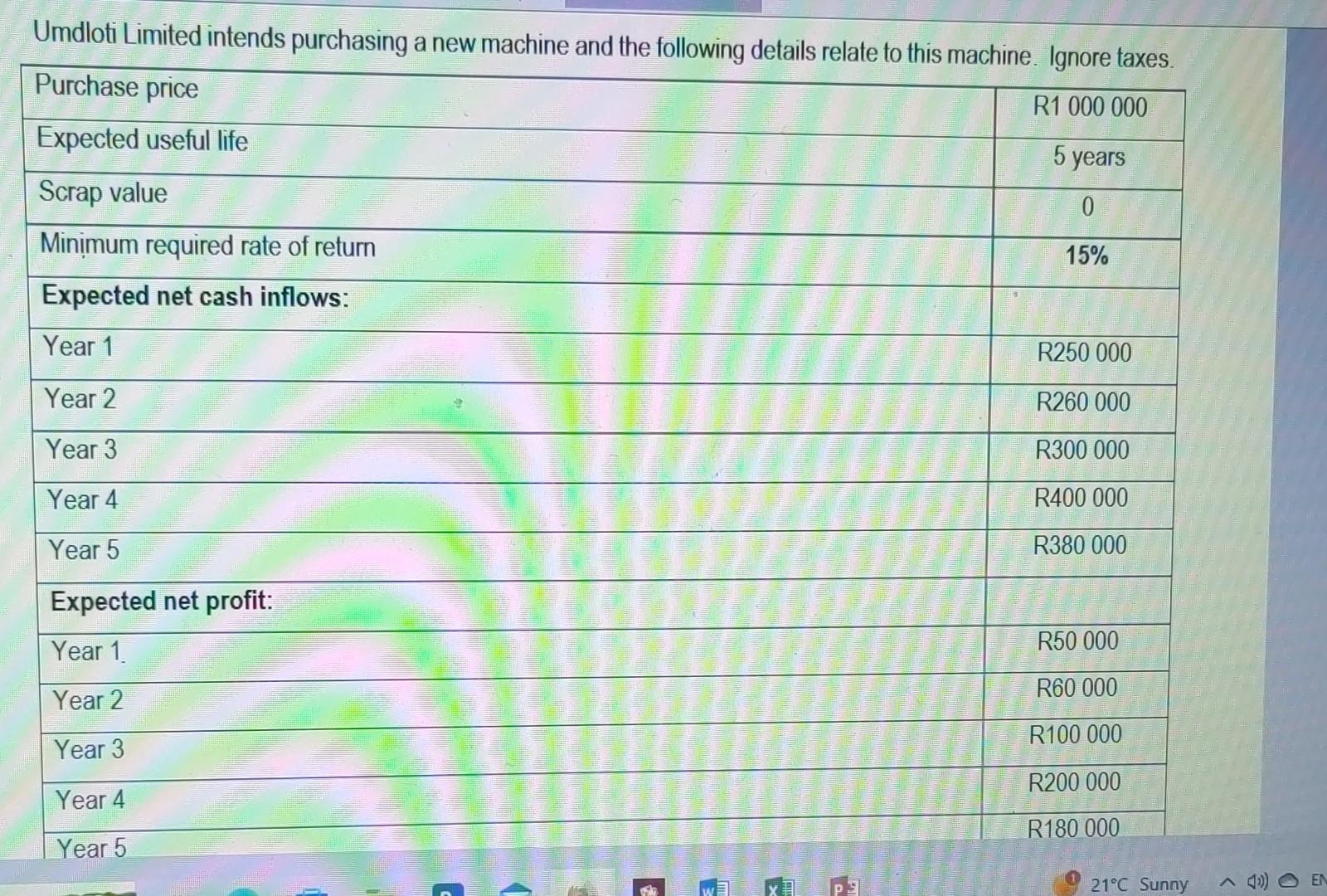 Solved Note: Where applicable, use the present value tables | Chegg.com