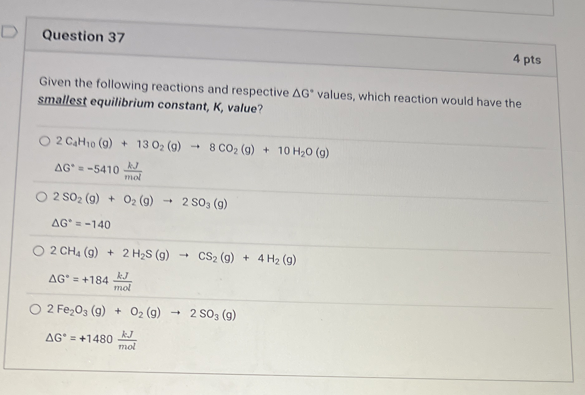 Solved Question 374 ﻿ptsGiven the following reactions and | Chegg.com