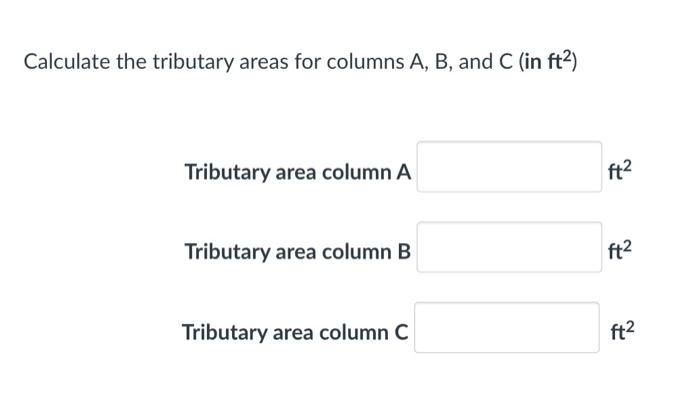 Solved Calculate the tributary areas for columns A, B, and C | Chegg.com