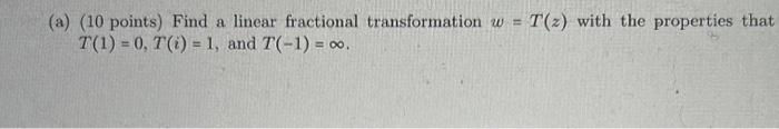 Solved (c) (20 points) Find the bounded harmonic function | Chegg.com