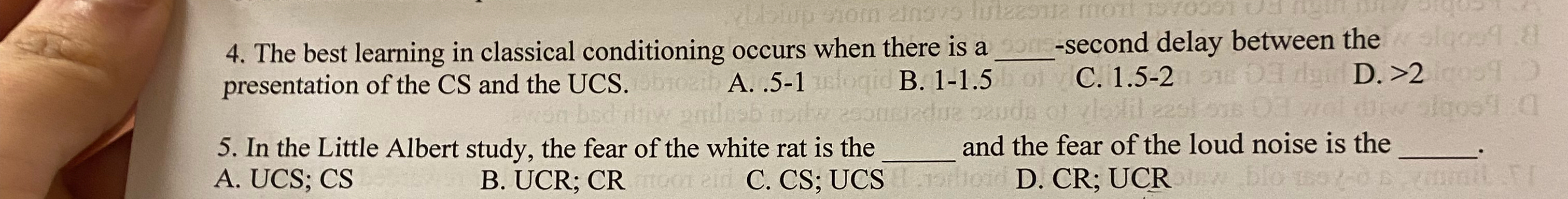 Solved The best learning in classical conditioning occurs | Chegg.com