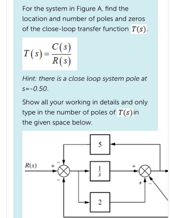 Solved For a unit step input R(S), find c(t) and answer the | Chegg.com