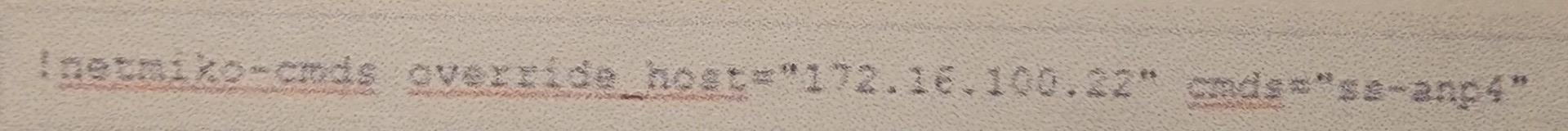 Solved !netmiko-cmols override_host="172.16.100.22" | Chegg.com