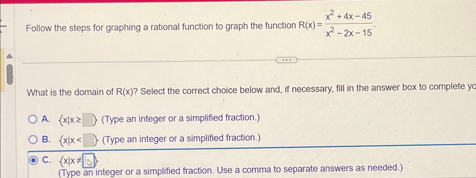 Solved Follow the steps for graphing a rational function to | Chegg.com