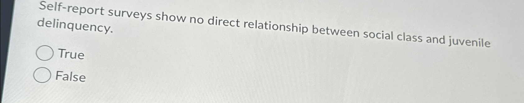 Solved Self-report surveys show no direct relationship | Chegg.com