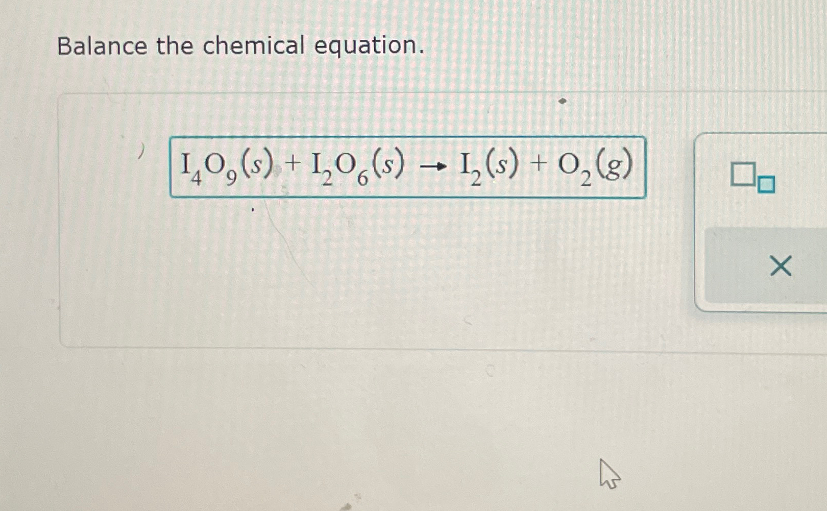 Solved Balance the chemical equation. | Chegg.com