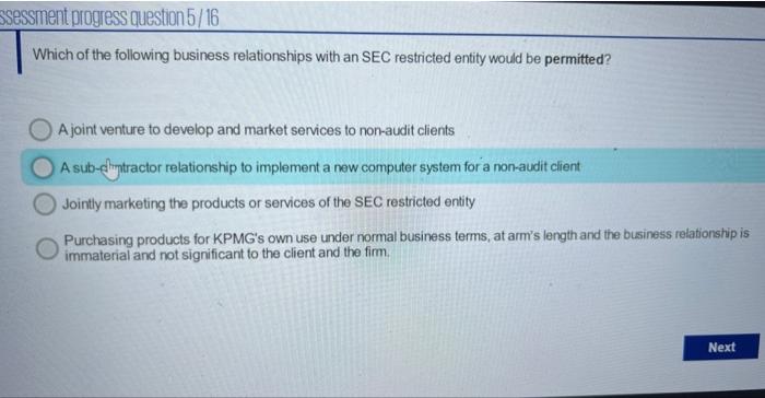 Solved Which of the following business relationships with an | Chegg.com