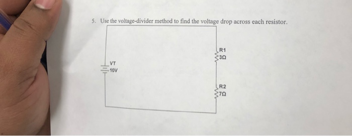 Solved 5. Use the voltage-divider method to find the voltage | Chegg.com