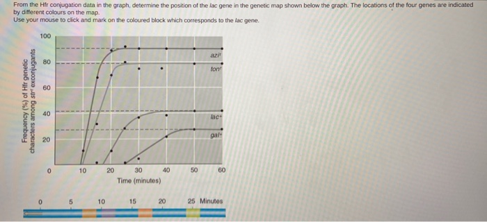 Solved From the Hfr conjugation data in the graph, determine | Chegg.com