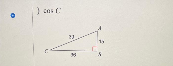 Solved cosC | Chegg.com