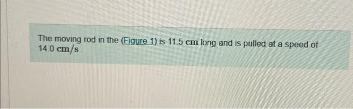 Solved The moving rod in the (Figure 1) is 11.5 cm long and | Chegg.com