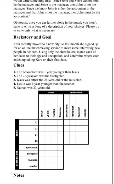 In order to get full points for the logic puzzle you | Chegg.com