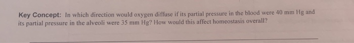 Solved Key Concept: In which direction would oxygen diffuse | Chegg.com