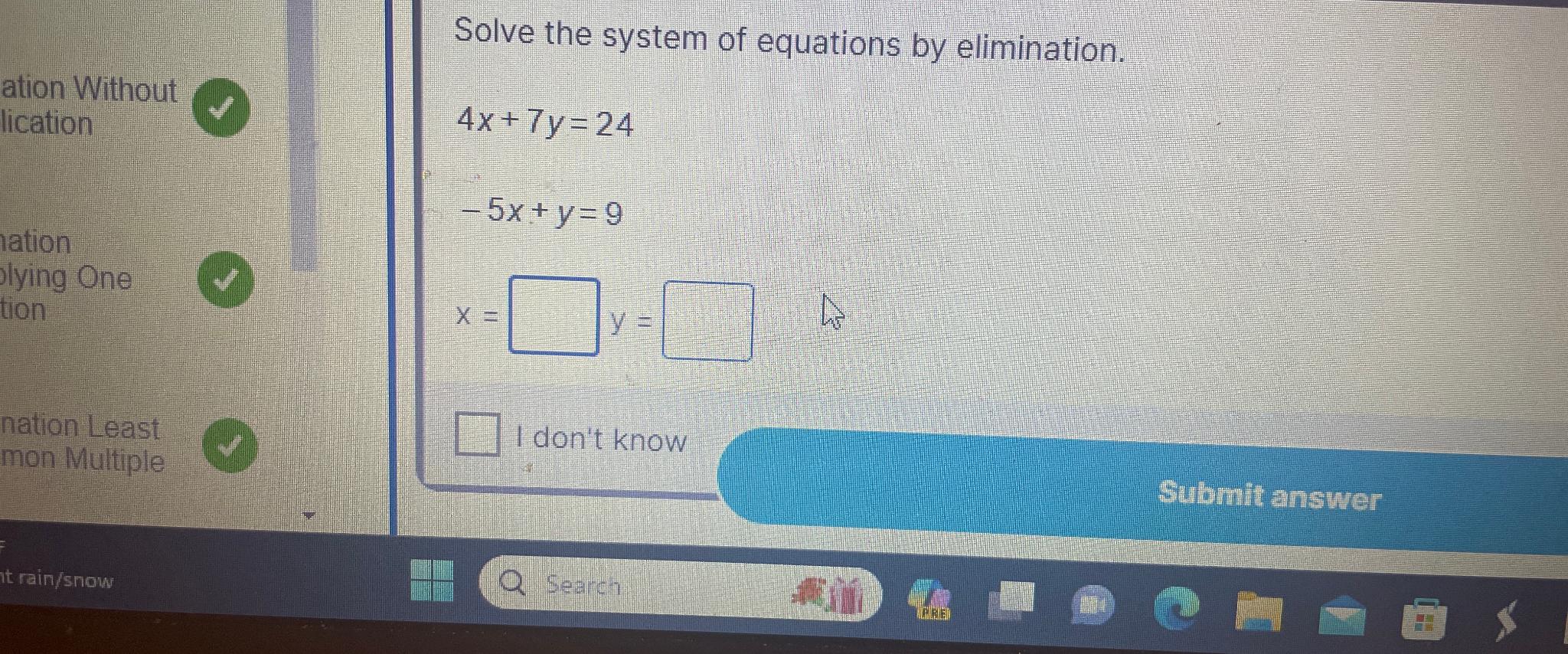 Solved Solve the system of equations by | Chegg.com