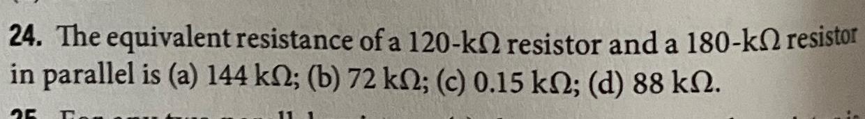 Solved The equivalent resistance of a 120-k\\\\Omega | Chegg.com