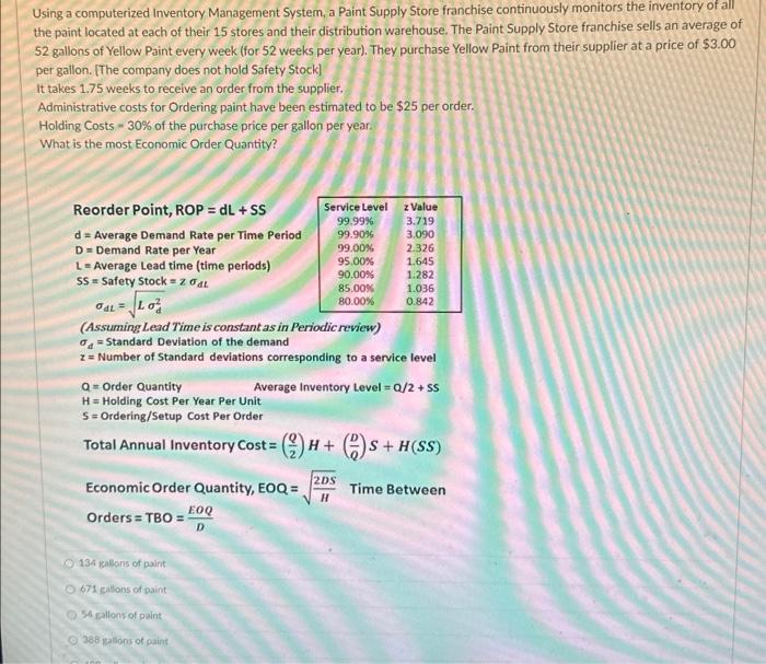 Solved Using a computerized Inventory Management System, a | Chegg.com
