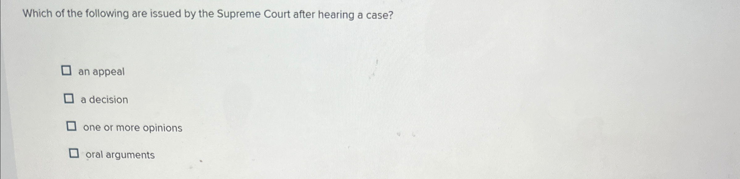 Solved Which of the following are issued by the Supreme | Chegg.com