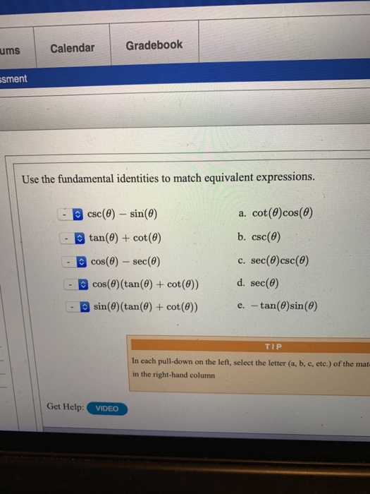 Solved Gradebook Calendar ums ssment Use the fundamental | Chegg.com