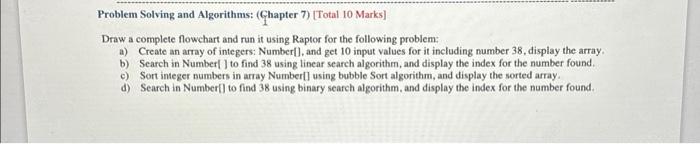 Solved Problem Solving And Algorithms Chapter 7 Total 10