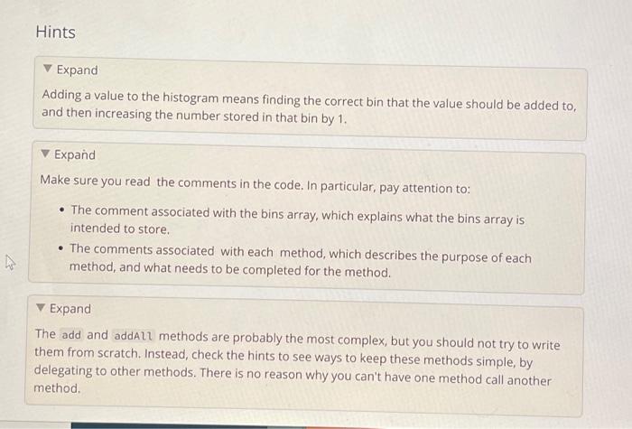 Solved Task We've provided the skeleton of a class that can | Chegg.com