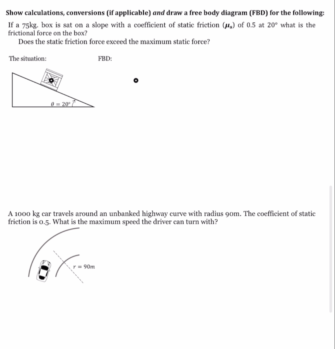 Solved Show calculations, conversions (if applicable) ﻿and | Chegg.com