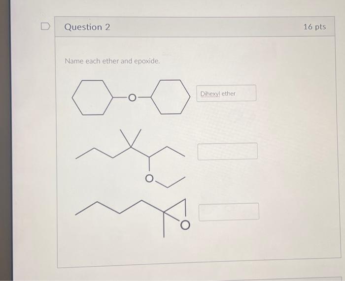 Solved Name each ether and epoxide. | Chegg.com
