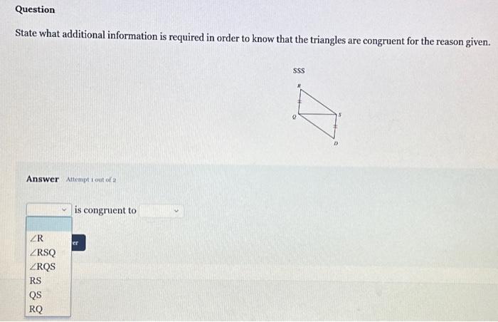 Solved State what additional information is required in | Chegg.com