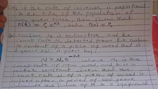 Solved (4)a) If the rate of increate. is propertiond to the | Chegg.com