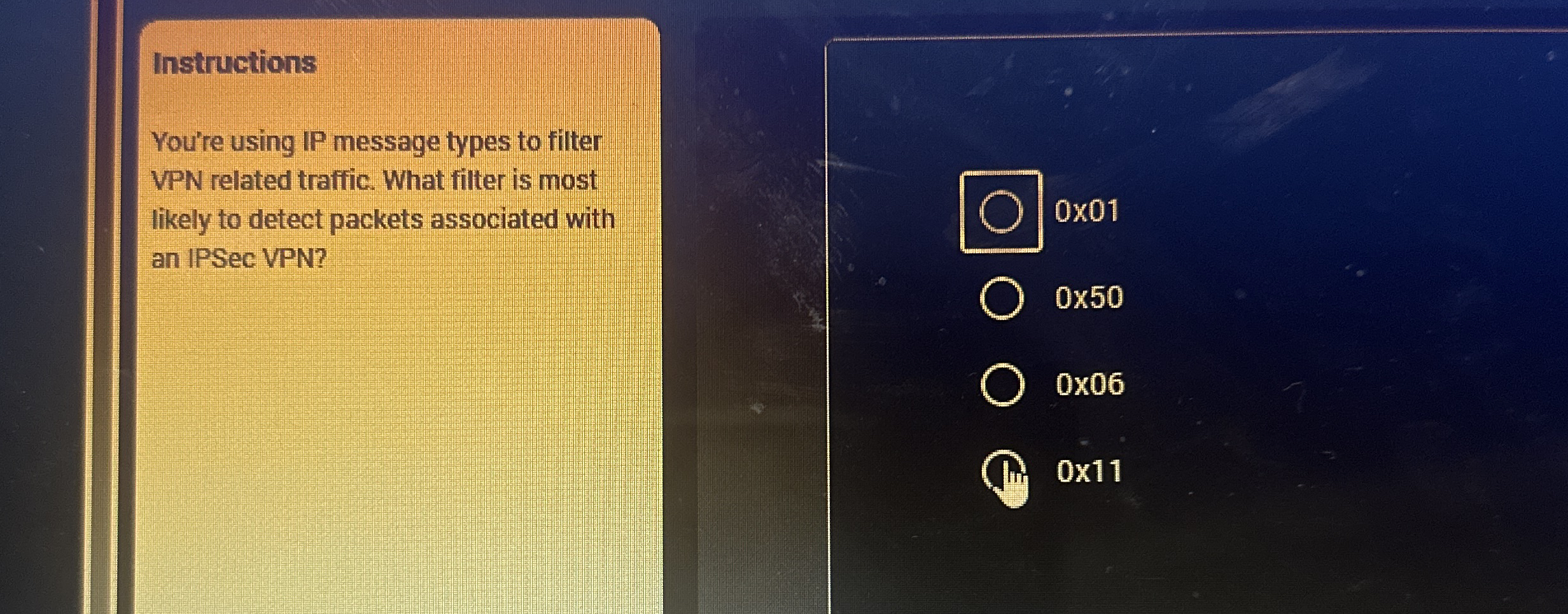 Solved InstructionsYou're using IP message types to filter | Chegg.com