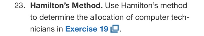 Solved EXERCISE 19. STANDARD QUOTAS IN BUSINESS A large | Chegg.com