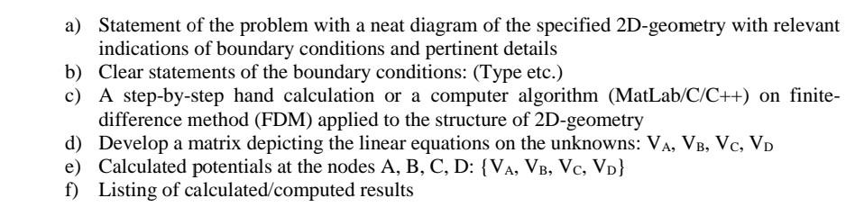 Solved Problem Statement: For the 2D-geometry indicated and | Chegg.com