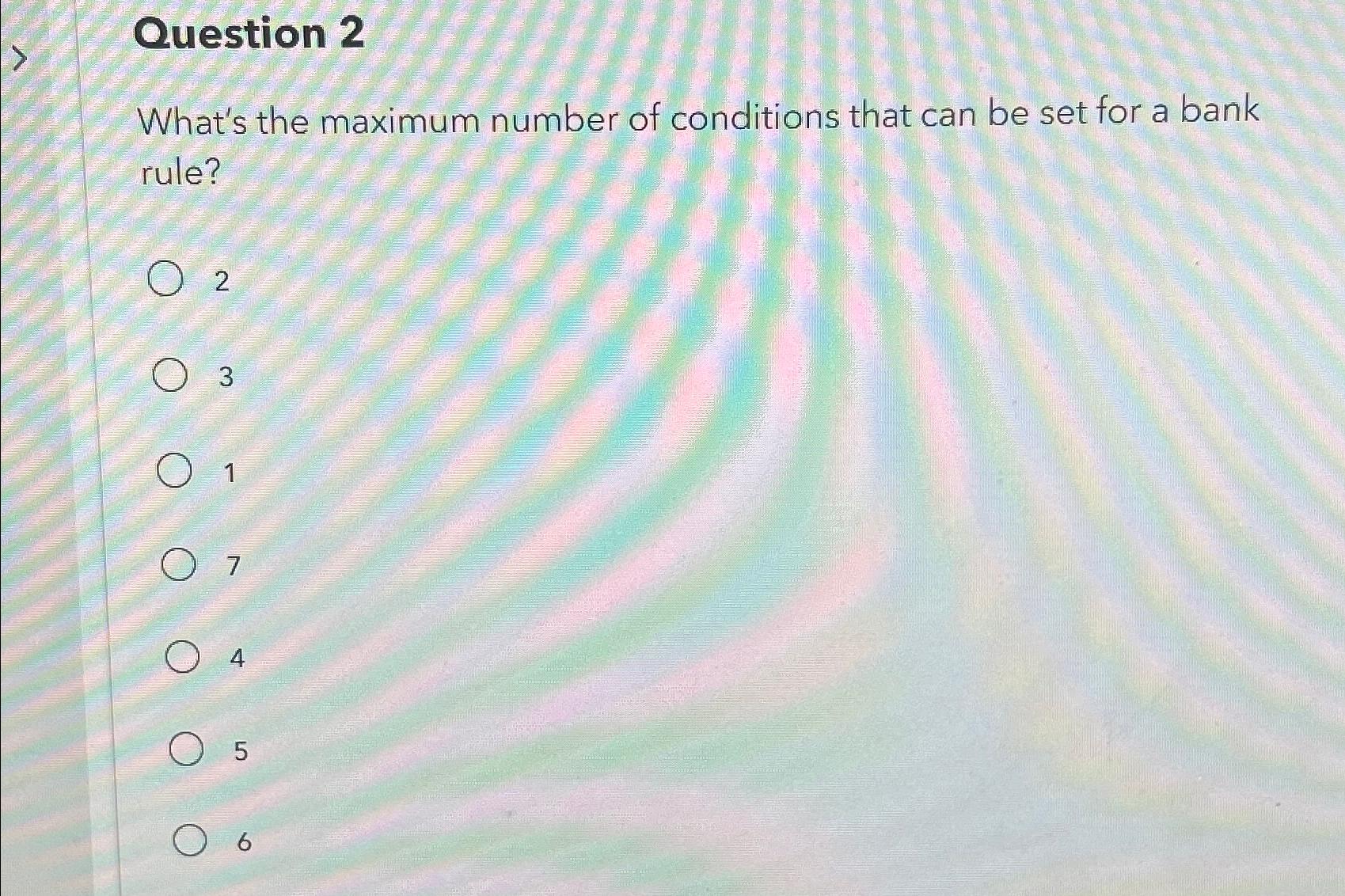 Solved Question 2What's the maximum number of conditions | Chegg.com